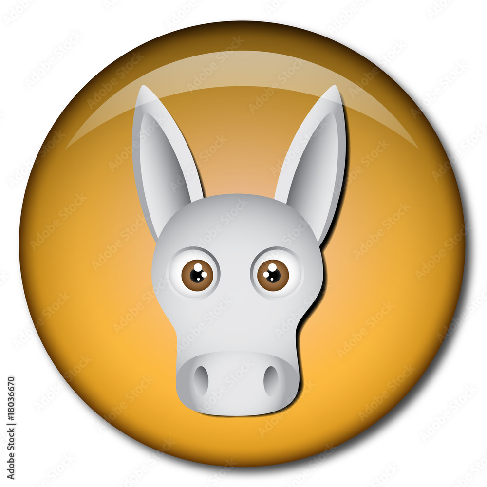 Chapa cabeza de burro Stock Vector | Adobe Stock