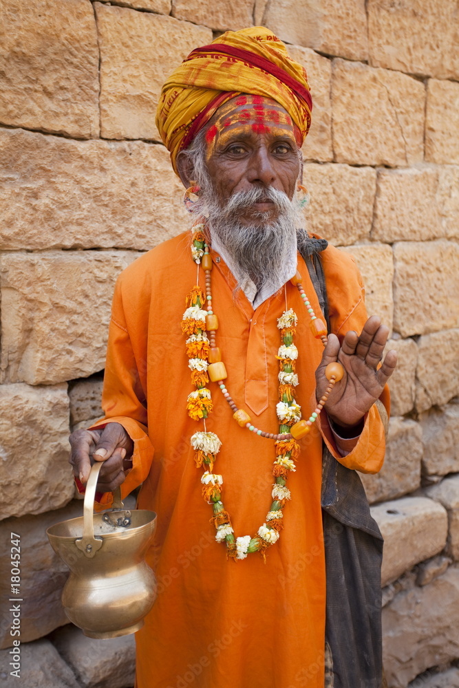 jain priest welcoming saluting Stock Photo | Adobe Stock