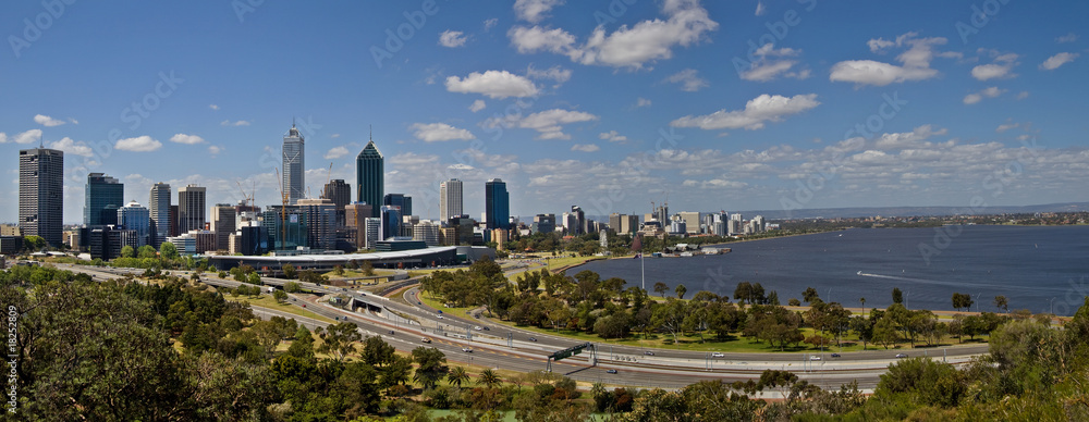 Perth skyline panorama Stock Photo | Adobe Stock