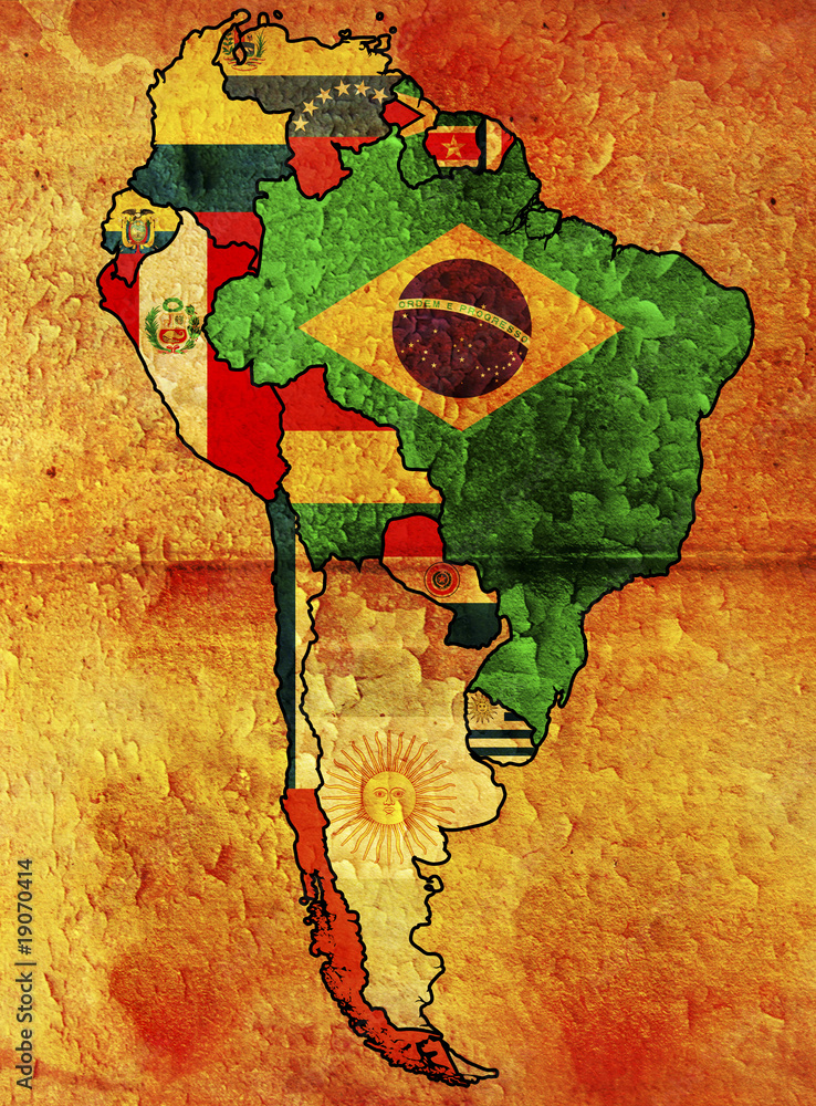 political map of south america Stock Illustration | Adobe Stock