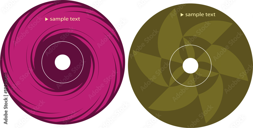 CD - DVD Label Design template Stock Vector | Adobe Stock