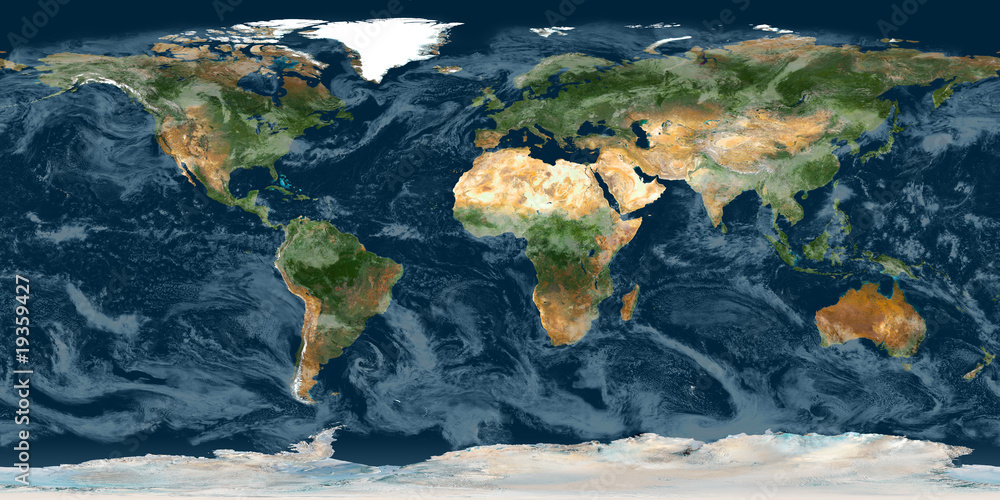 High resolution raster map of planet Earth Stock Photo | Adobe Stock