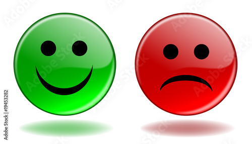 Boutons Web "SMILEY" (Oui Non Positif Négatif Vote Avis Client ...