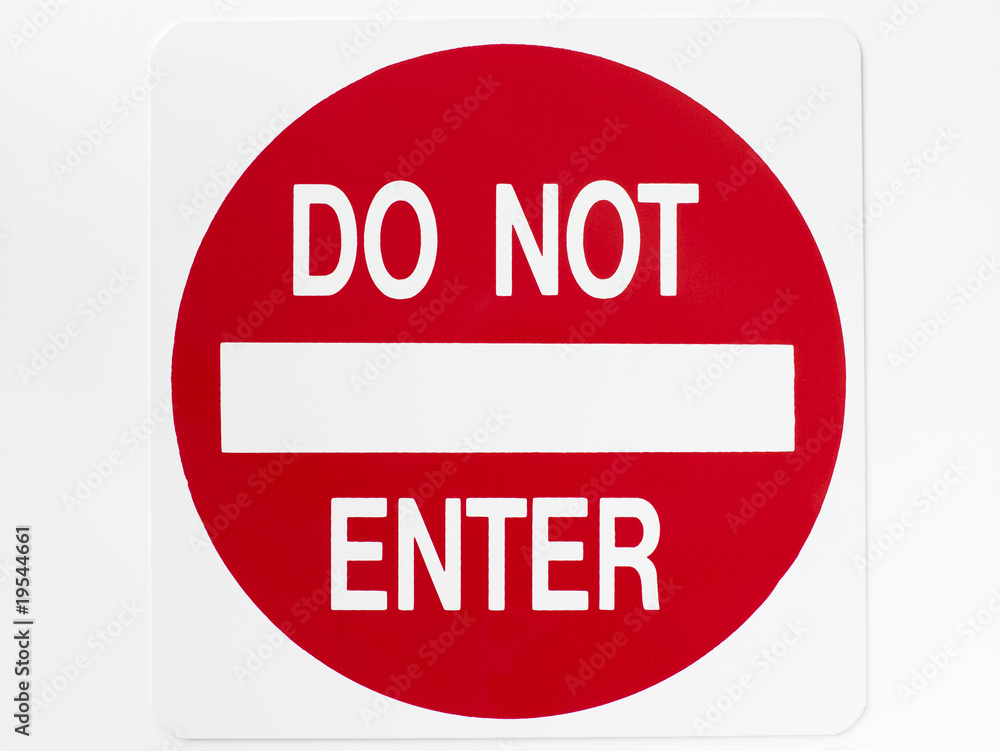 Do Not Enter Sign Stock Photo | Adobe Stock
