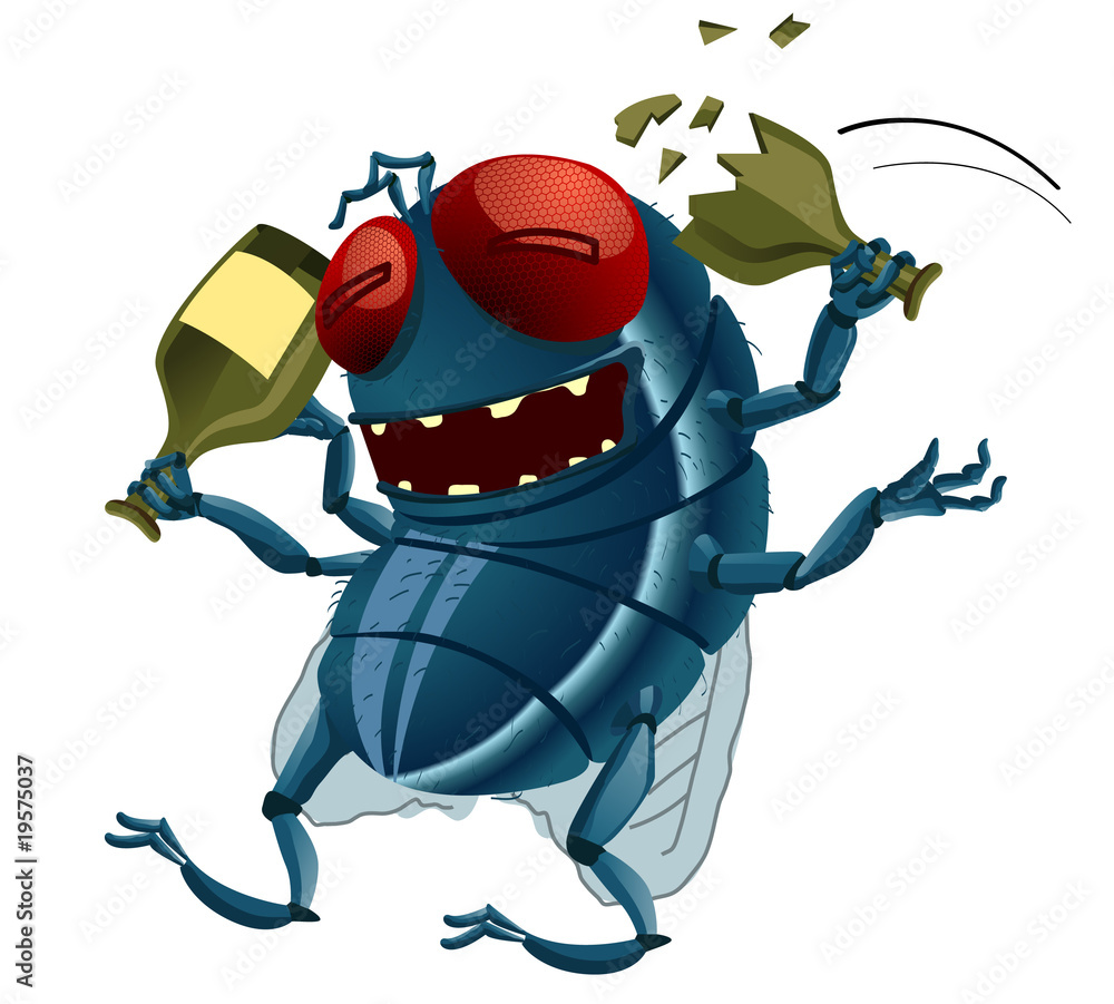 crazy fly Stock Vector | Adobe Stock