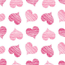 Pink Scribble Hearts Background Free Stock Photo - Public Domain Pictures