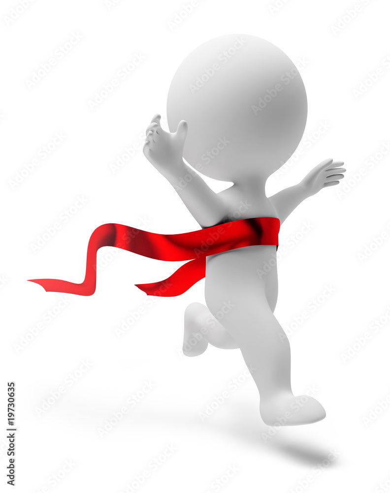 3d small people-winner Stock-illustration | Adobe Stock