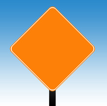 Blank Orange Road Sign Free Stock Photo - Public Domain Pictures