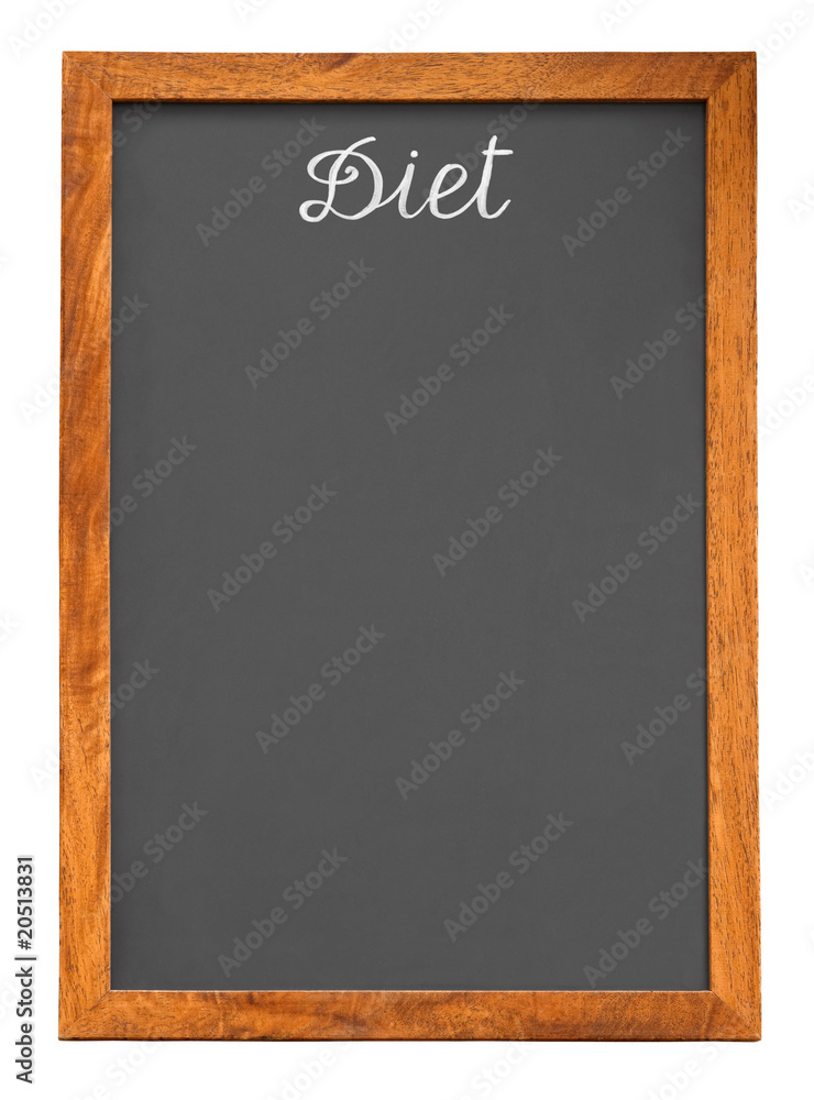Menu chalkboard for diet food list Stock Photo | Adobe Stock