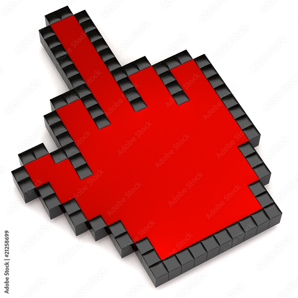 red middle finger cursor Stock Illustration | Adobe Stock