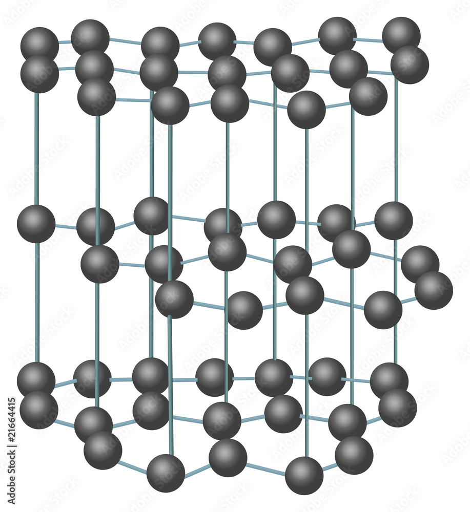carbon crystal structure illustration Stock Vector | Adobe Stock