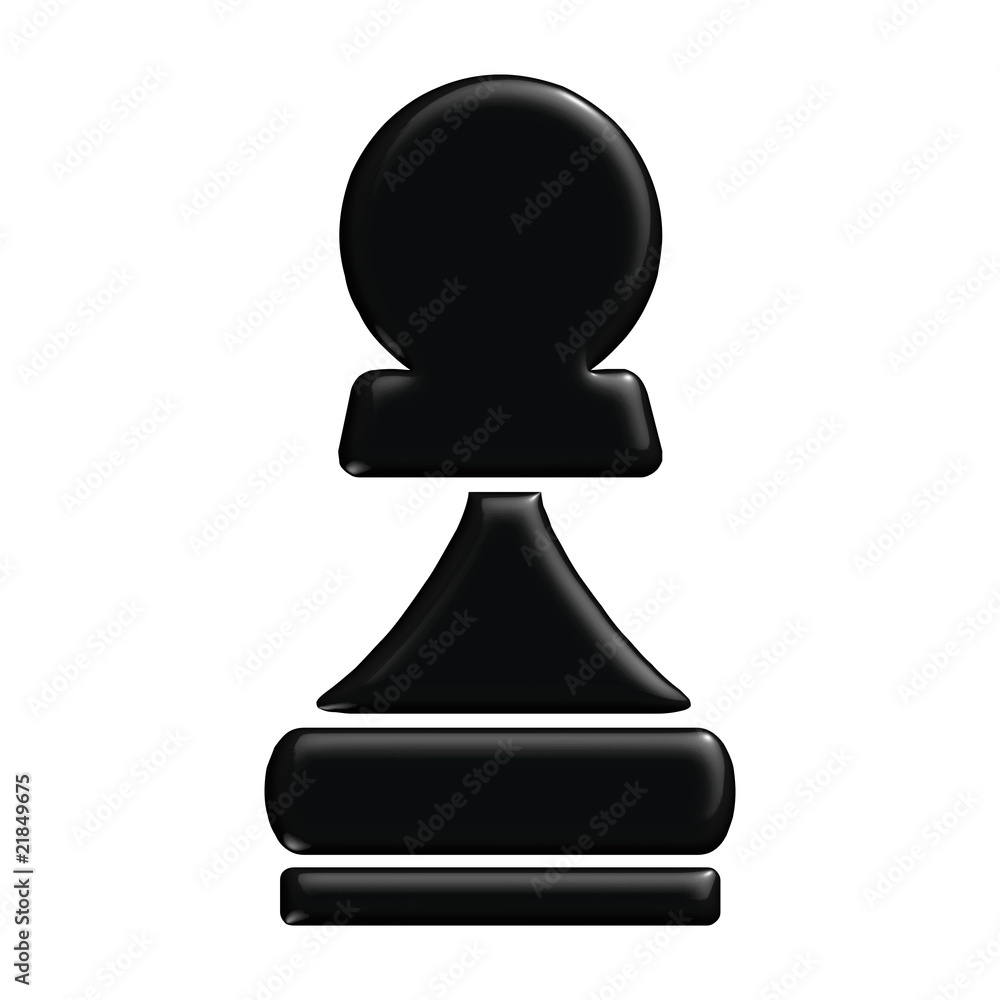Stock-Illustration „Schach Figur Bauer schwarz“ | Adobe Stock