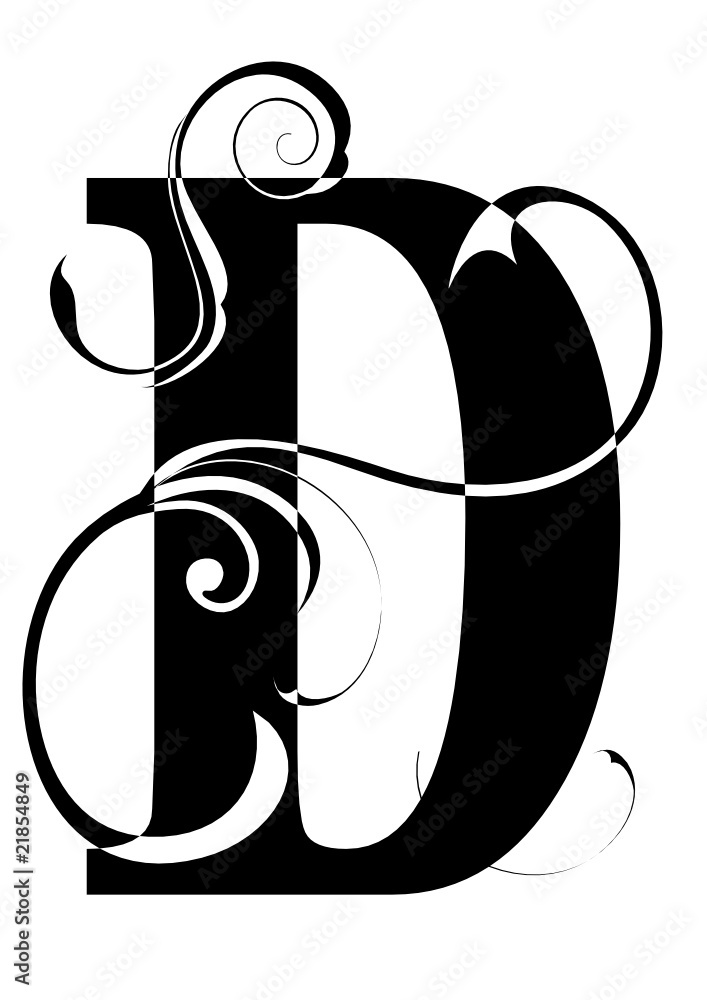 letra D alfabeto Stock Vector | Adobe Stock