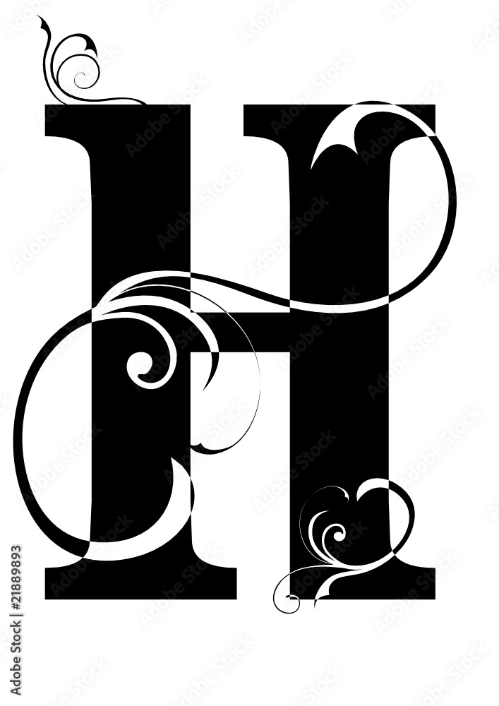 letra H alfabeto Stock Vector | Adobe Stock