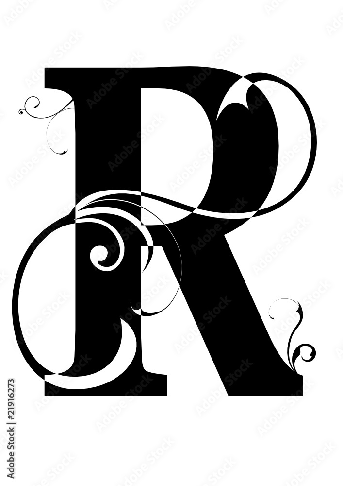 letra R alfabeto Stock Vector | Adobe Stock