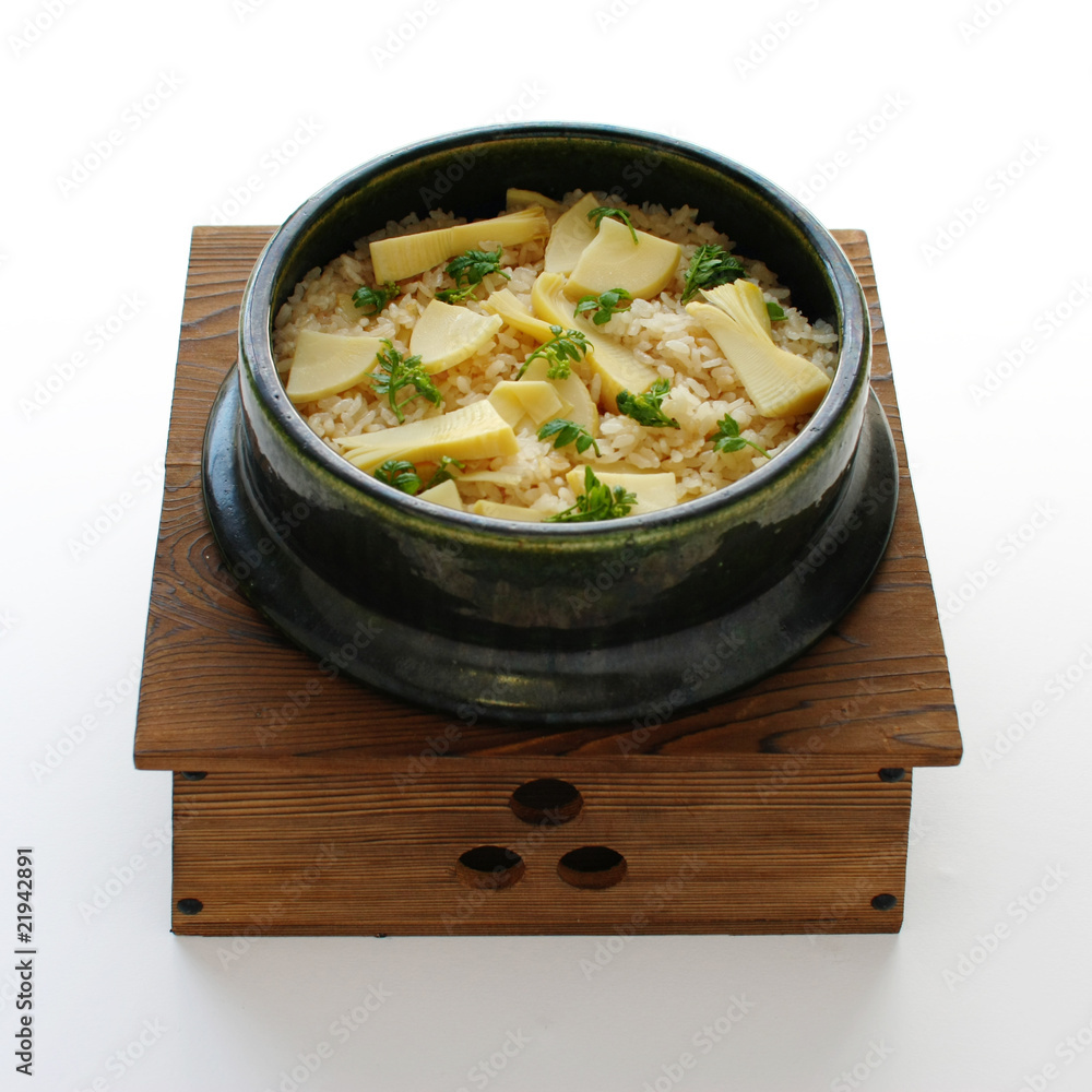 Takenoko Gohan ,Rice with Bamboo Shoot Stock Photo | Adobe Stock