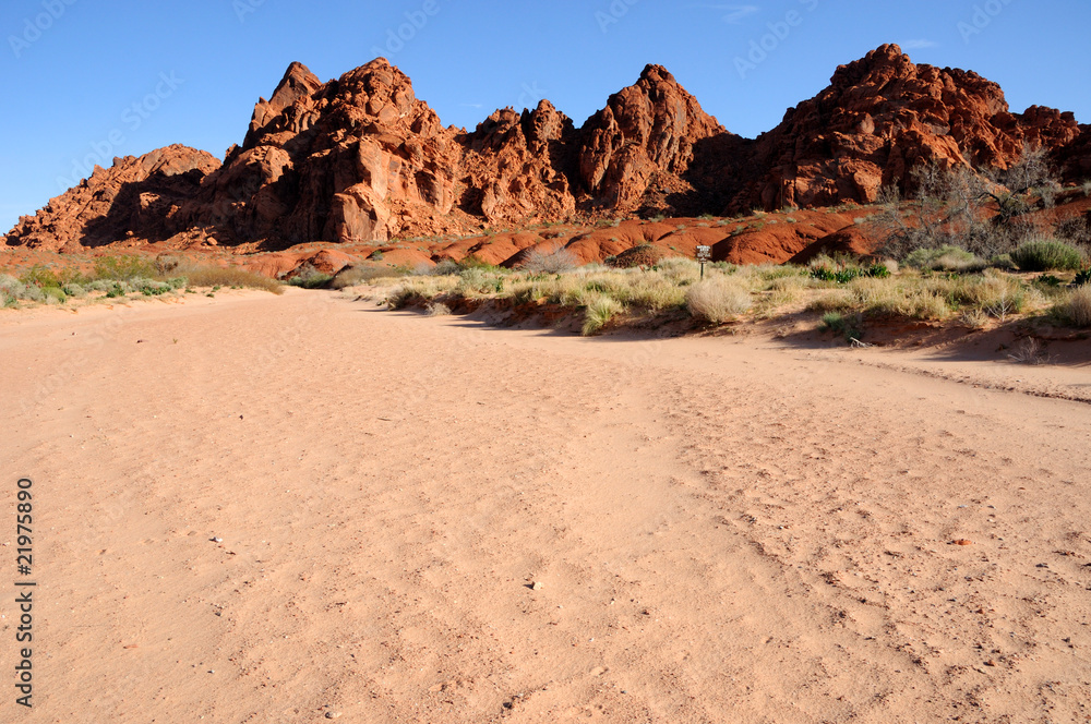 Desert Wash in Valley of Fire State Park Stock Photo | Adobe Stock