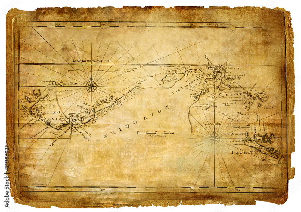 ancient torn map - vintage background Stock Illustration | Adobe Stock