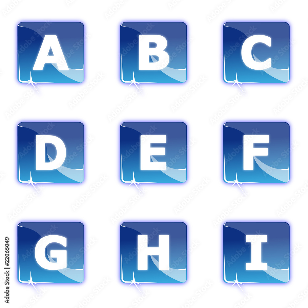 Picto alphabet 1 - Icon letters Stock Vector | Adobe Stock