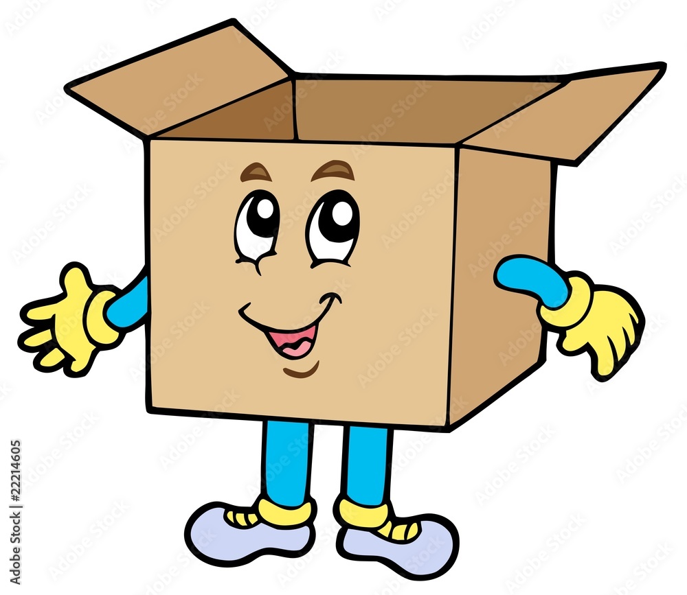 Cartoon cardboard box Stock Vector | Adobe Stock