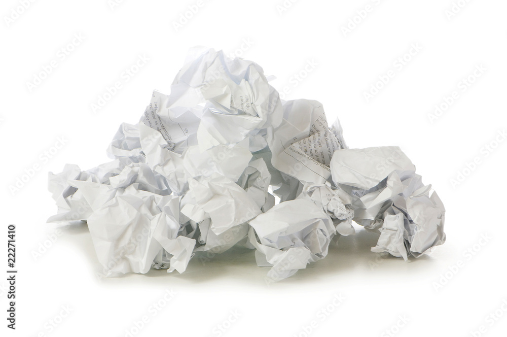 Recycling concept with lots of waster paper Stock Photo | Adobe Stock