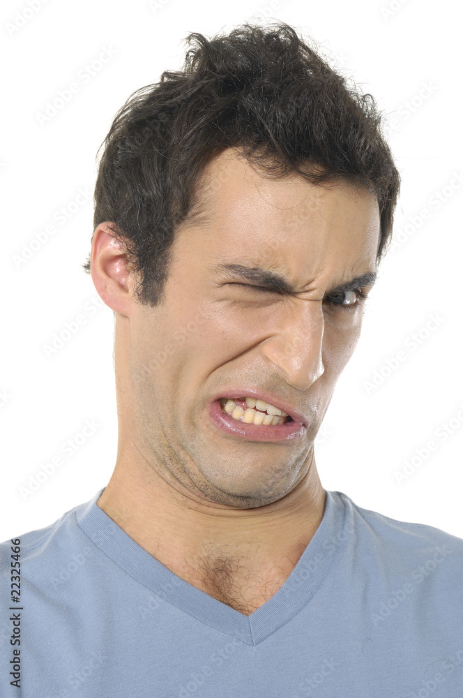 man with an exaggerated sad face Stock Photo | Adobe Stock