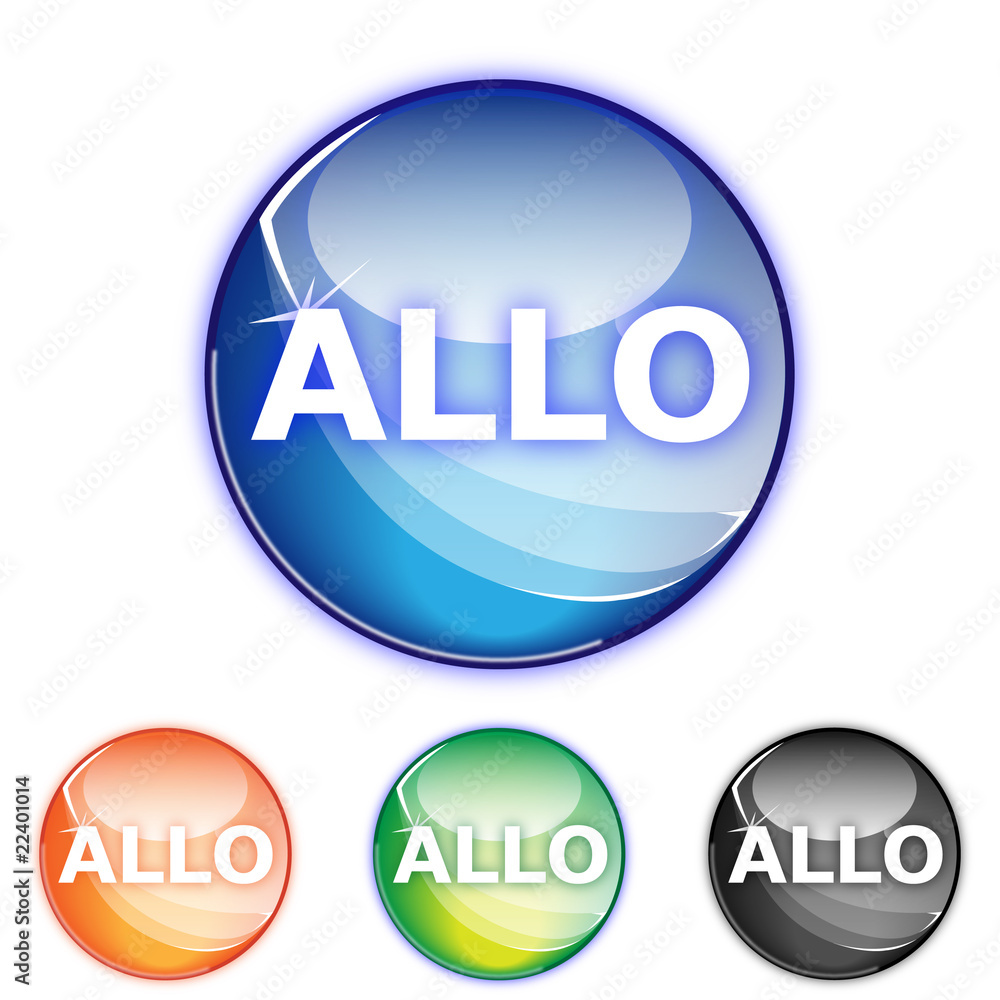 Vetor Picto ALLO - Icon french call - collection color do Stock | Adobe ...