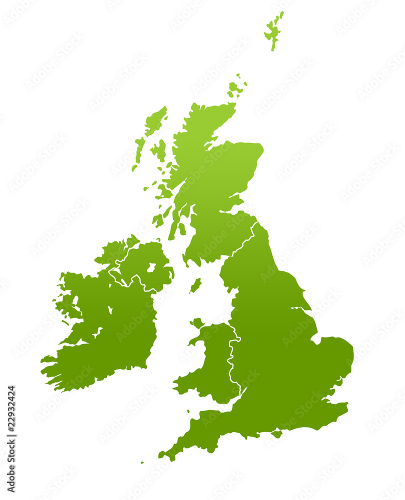 UK and Ireland map Stock Illustration | Adobe Stock