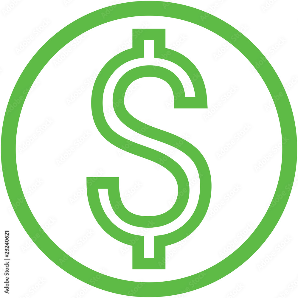 Vector dollar sign illustration Stock Vector | Adobe Stock
