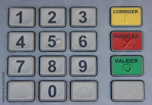 Clavier distributeur billets Photo Stock | Adobe Stock