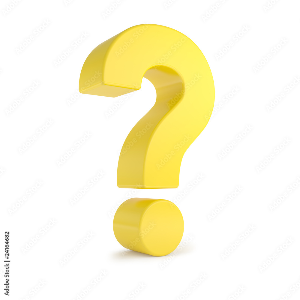 yellow 3d question mark Stock Illustration | Adobe Stock