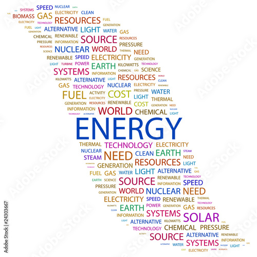 ENERGY. Word collage on white background. Stock Vector | Adobe Stock