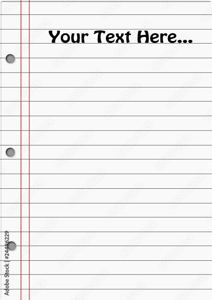 Vector de Stock hoja de libreta | Adobe Stock