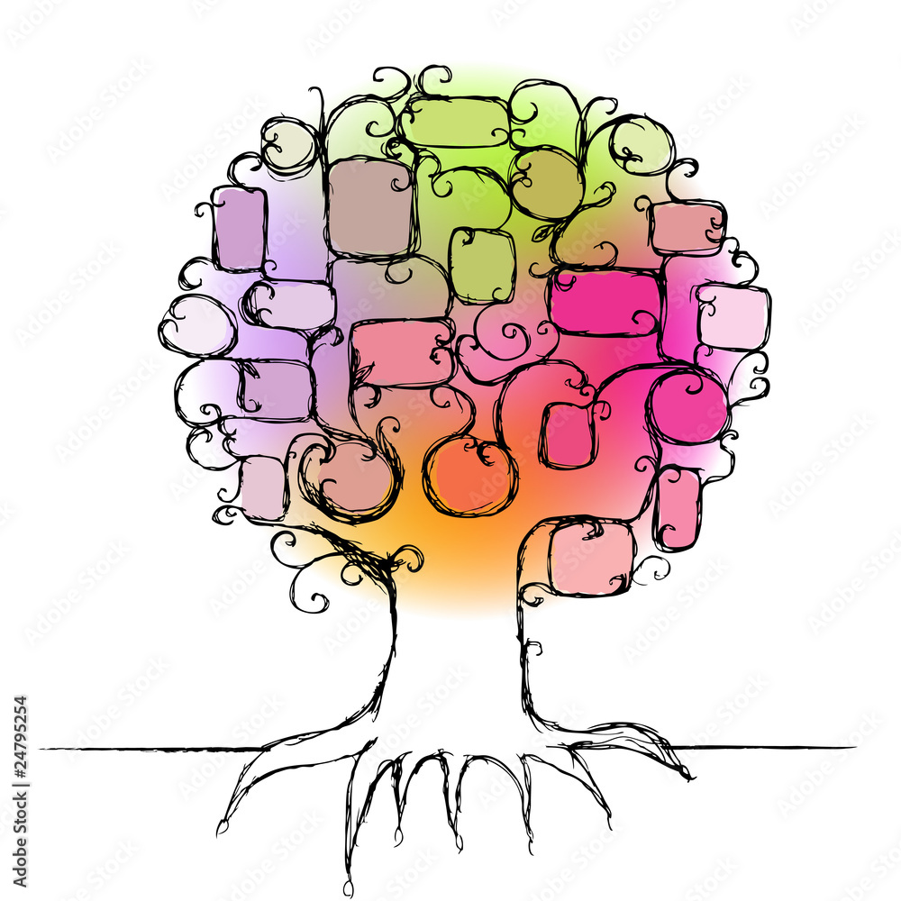 Image vectorielle Stock Design of family tree, insert your photos into ...
