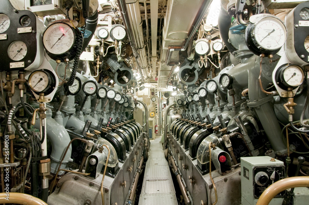 Submarie diesel engine Stock Photo | Adobe Stock