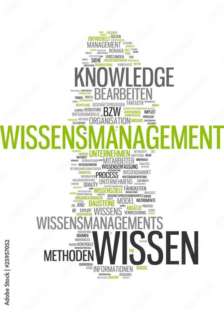 Stock-Illustration „Wissensmanagement / Knowledge Management“ | Adobe Stock
