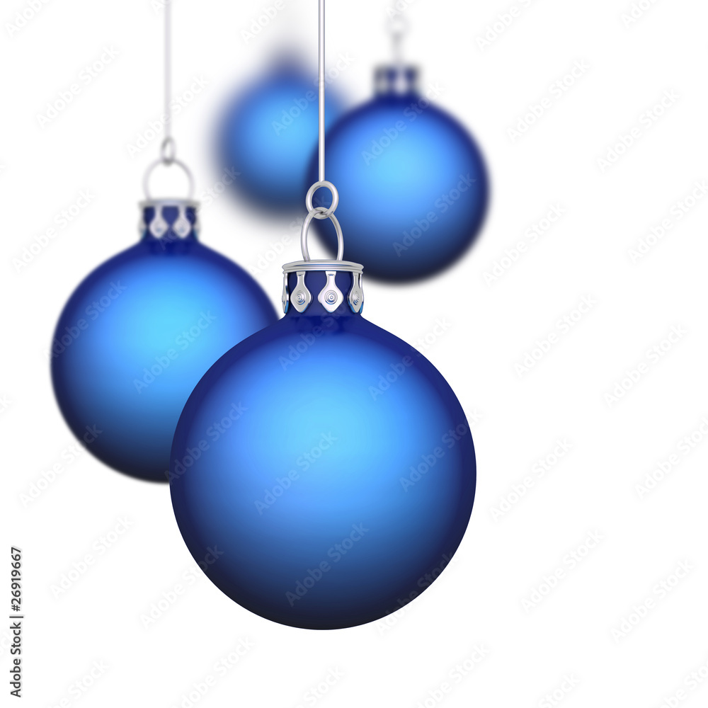 Stock-Illustration „Weihnachtskugeln Hintergrund 11 blau“ | Adobe Stock