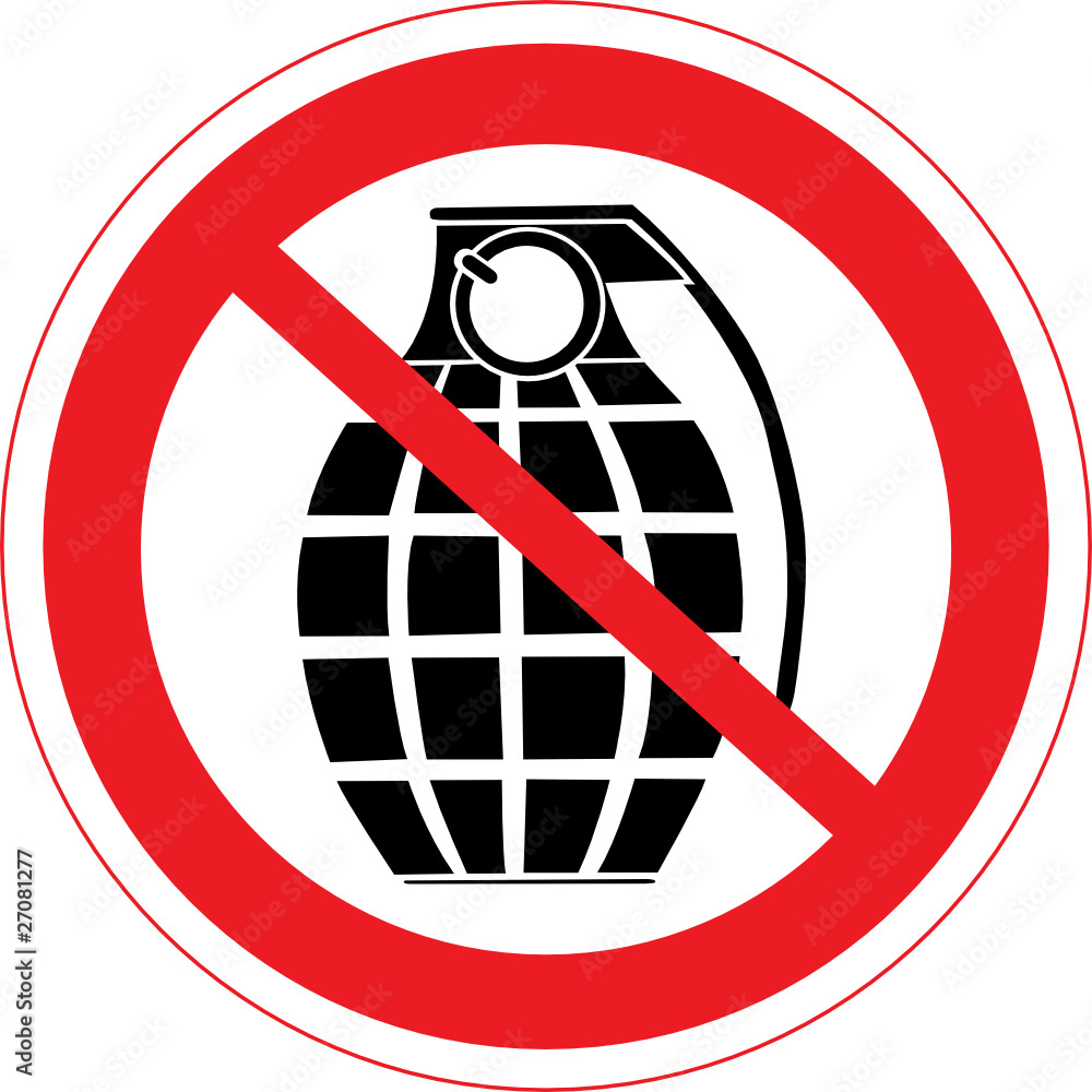 no bombs sign Stock Vector | Adobe Stock