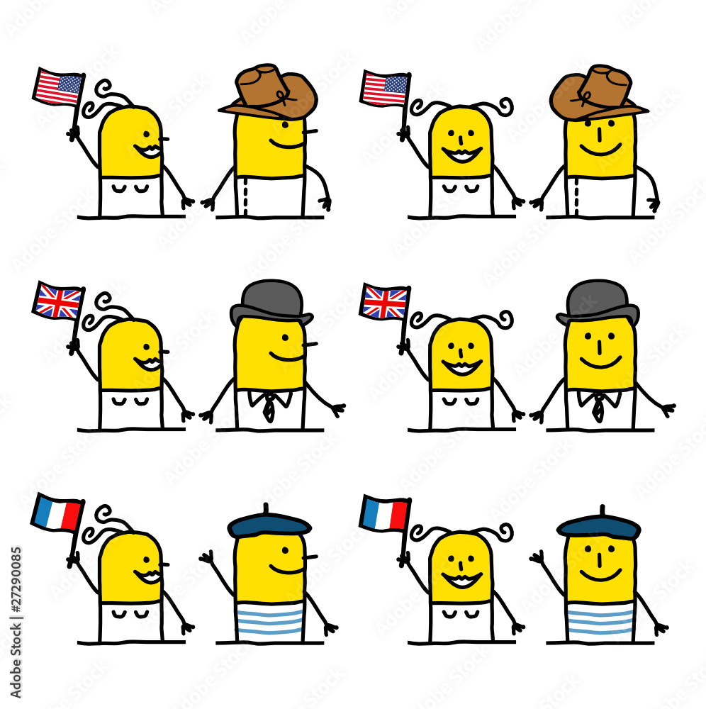 cartoon emoticons - world people Stock Vector | Adobe Stock
