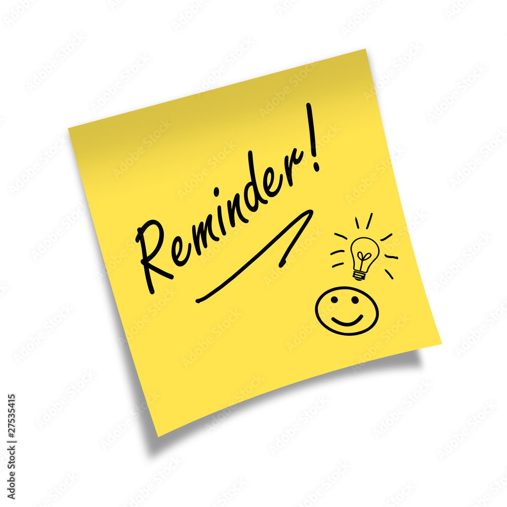Post-it REMINDER! Stock Illustration | Adobe Stock