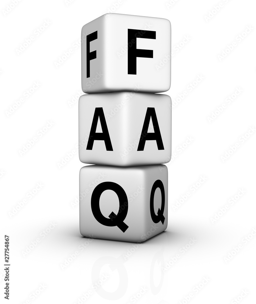 Frequently Asked Questions symbol isolated on white background Stock Photo | Adobe Stock