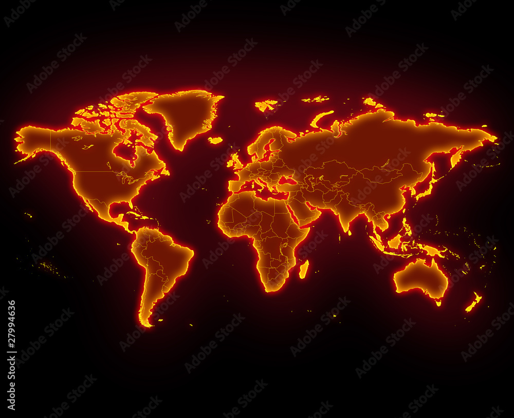 fire world map Stock Illustration | Adobe Stock
