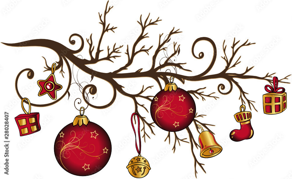 Stock-Vektorgrafik „Weihnachten, Zweig, Ast, Nikolaus, christmas ...