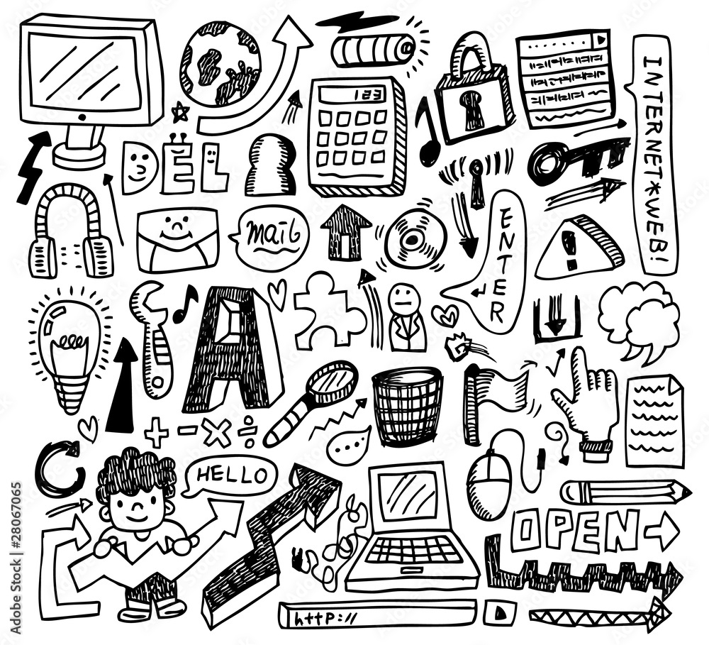 doodle web Stock Vector | Adobe Stock