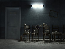 The End Skeleton B&W Free Stock Photo - Public Domain Pictures