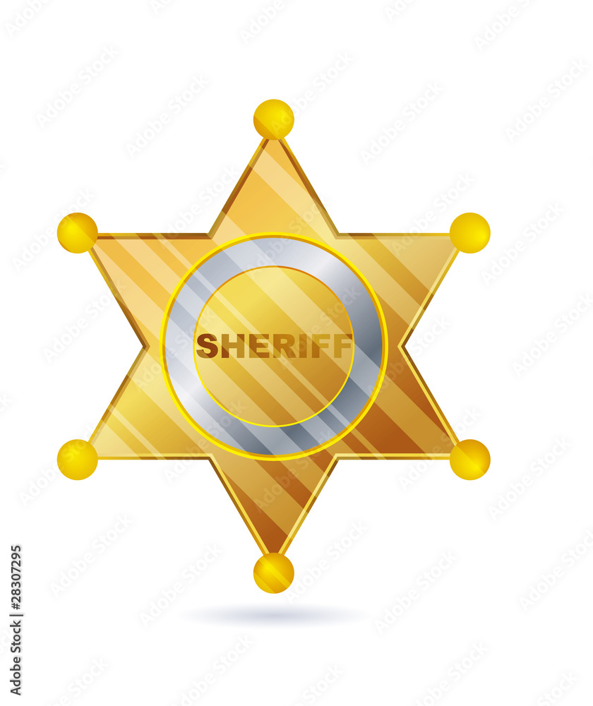gold sheriff badge Stock Vector | Adobe Stock
