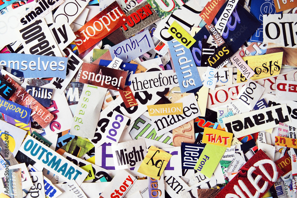 Magazine Word Background Stock Photo | Adobe Stock