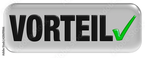 Button grau Ecken rund VORTEIL – kaufen Sie diese Illustration und ...