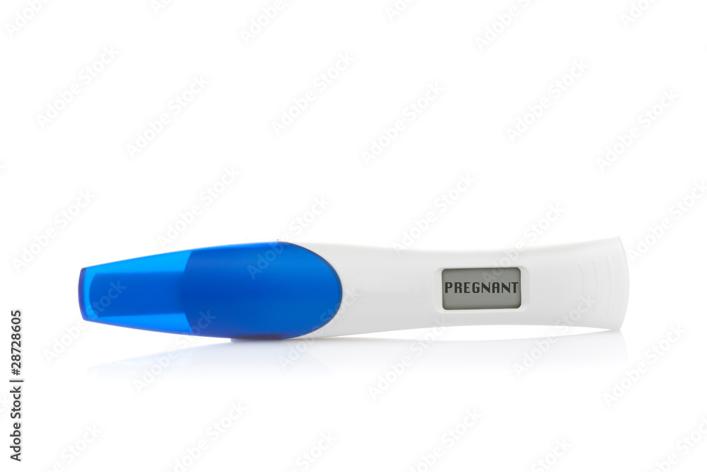 Digital pregnancy test with blank screen and two regular tests w Stock ...
