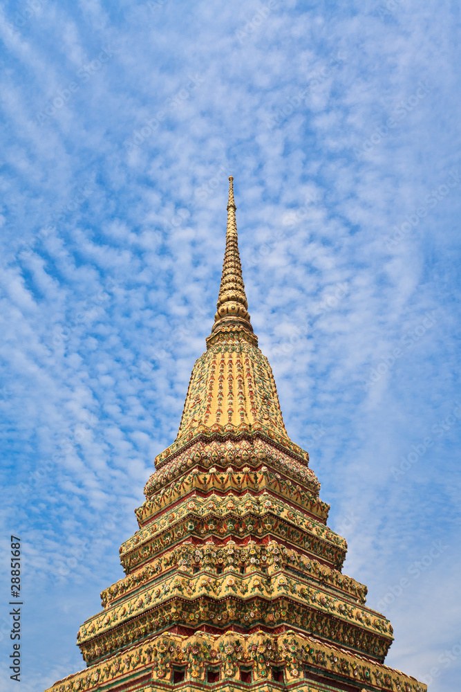ancient stupa decorated by porcelain Stock Photo | Adobe Stock